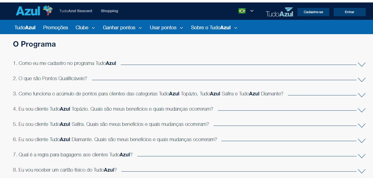 Confira aqui todos os telefones da Azul Fidelidade