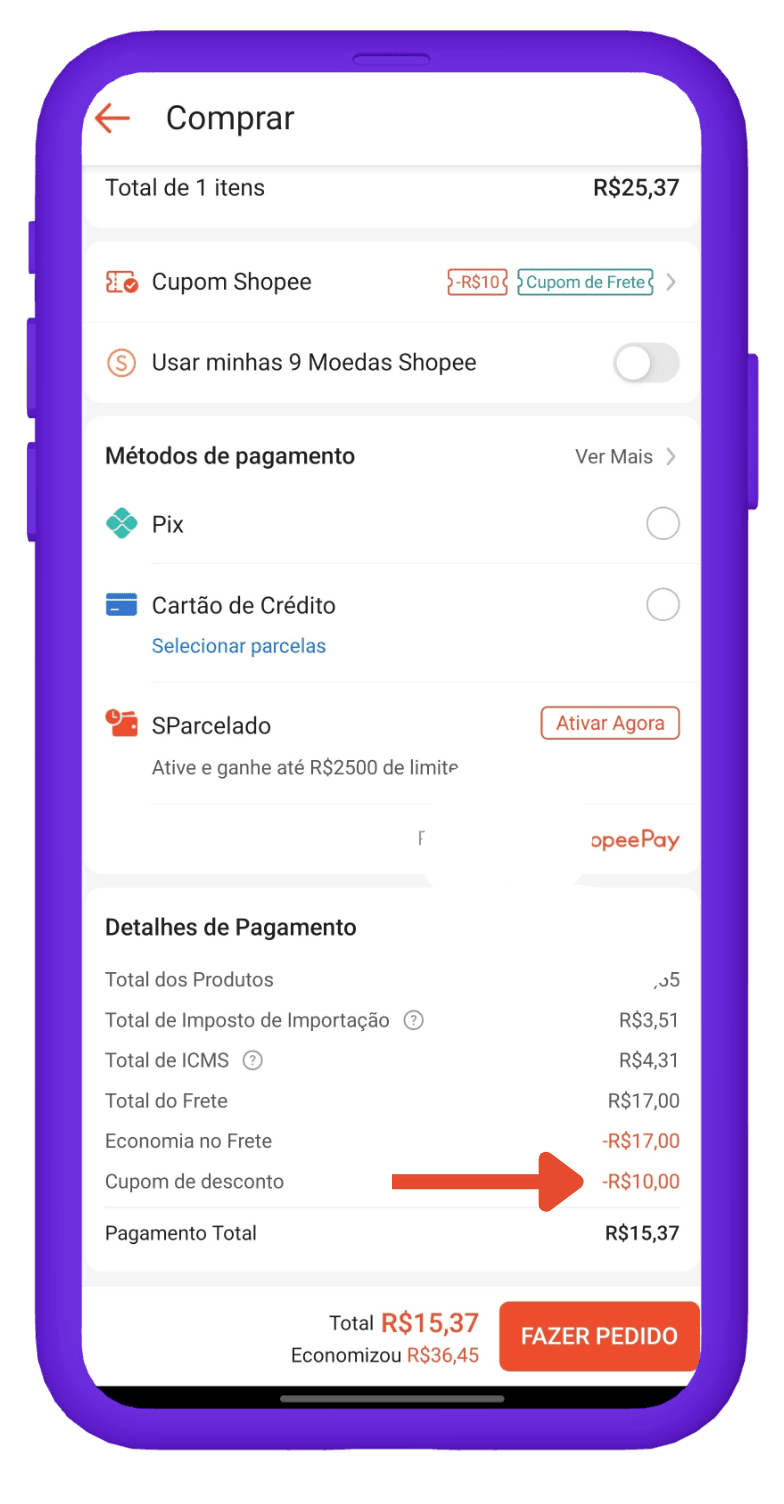 Como resgatar vales-compra da Shopee na Esfera
